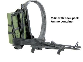 M-60 machine gun with back pack ammo container [MG-101] - $64.50 ...